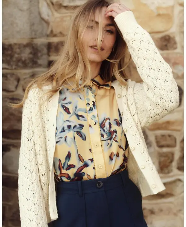 CARTOLINA August Pointelle Cardigan