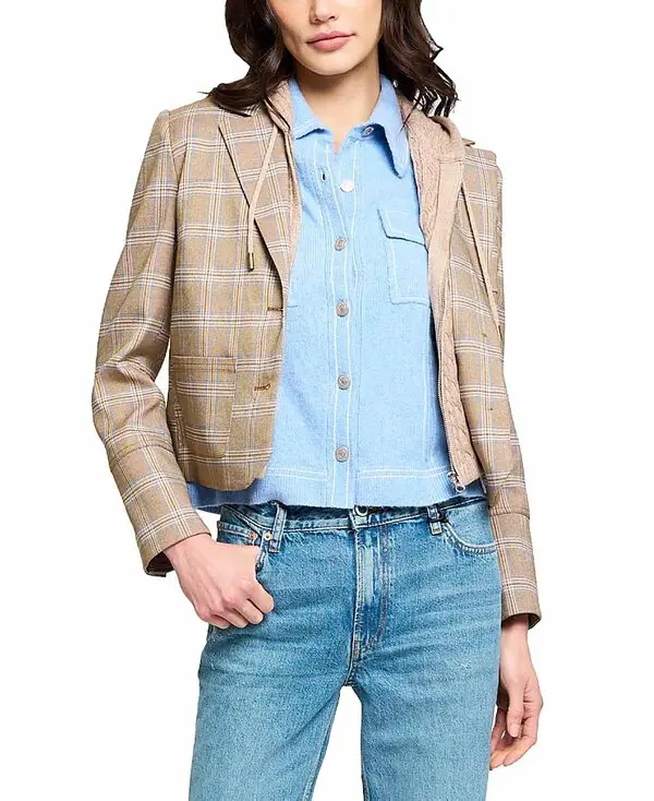 Central Park West Sienna Plaid Dickey Blazer