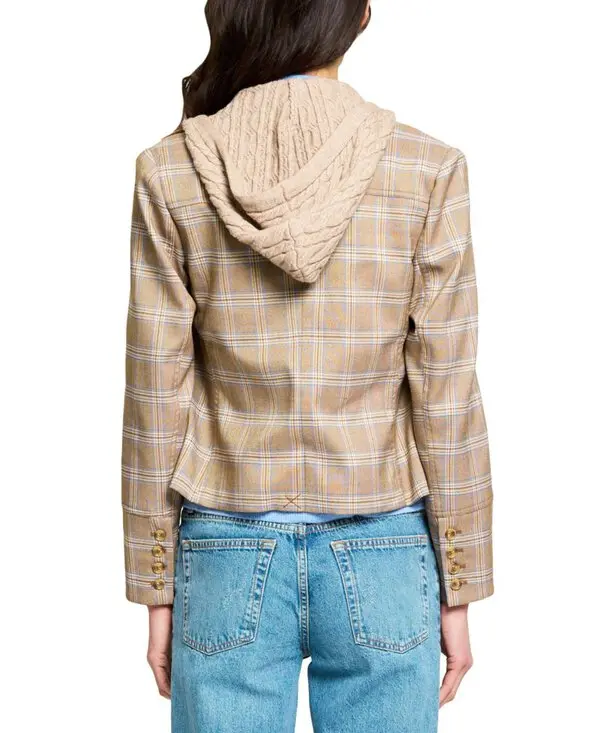 Central Park West Sienna Plaid Dickey Blazer