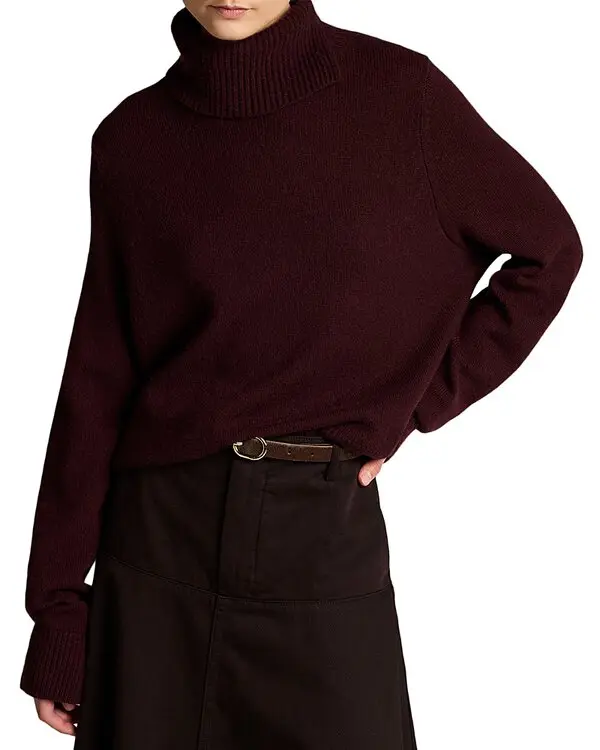 Vince Wool & Cashmere Turtleneck Sweater - Plum