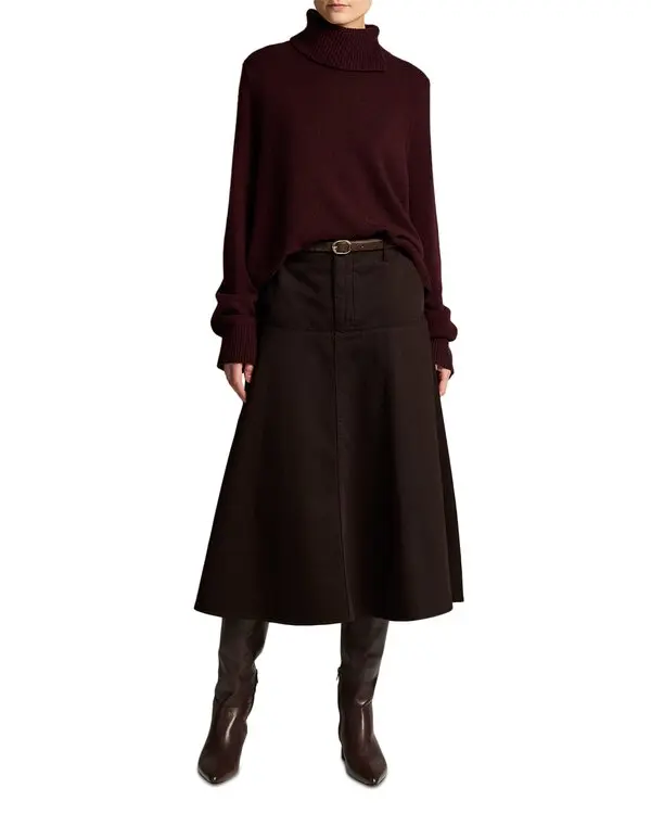 Vince Wool & Cashmere Turtleneck Sweater - Plum