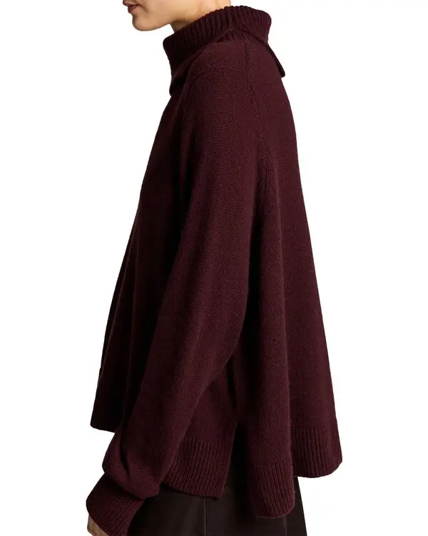 Vince Wool & Cashmere Turtleneck Sweater - Plum