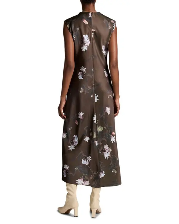 Vince Lily Vine Draped Funnel Neck Dress