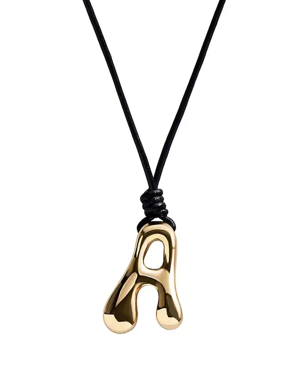 Baublebar Initial Adjustable Cord Pendant Necklace, 32 - Black A