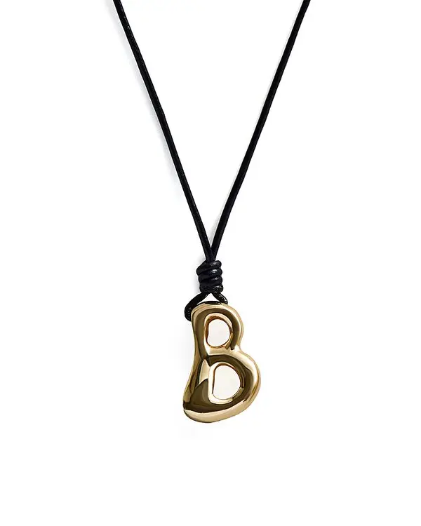 Baublebar Initial Adjustable Cord Pendant Necklace, 32 - Black B
