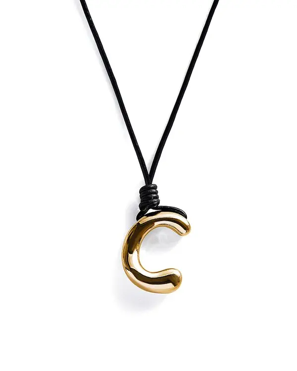 Baublebar Initial Adjustable Cord Pendant Necklace, 32 - Black C