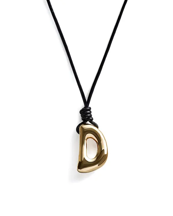 Baublebar Initial Adjustable Cord Pendant Necklace, 32 - Black D