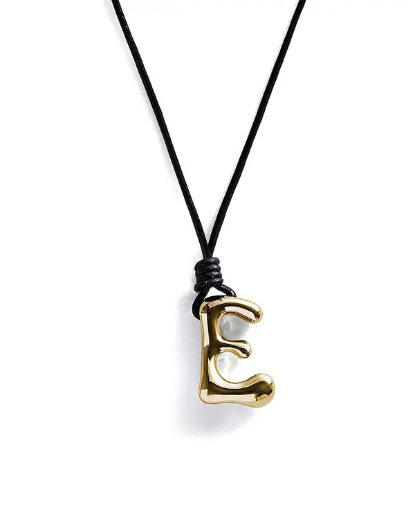 Baublebar Initial Adjustable Cord Pendant Necklace, 32 - Black E