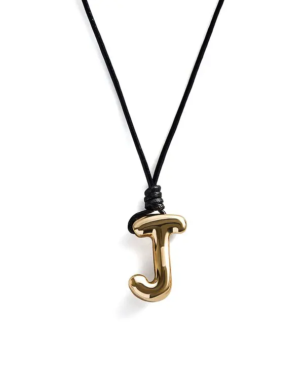 Baublebar Initial Adjustable Cord Pendant Necklace, 32 - Black J