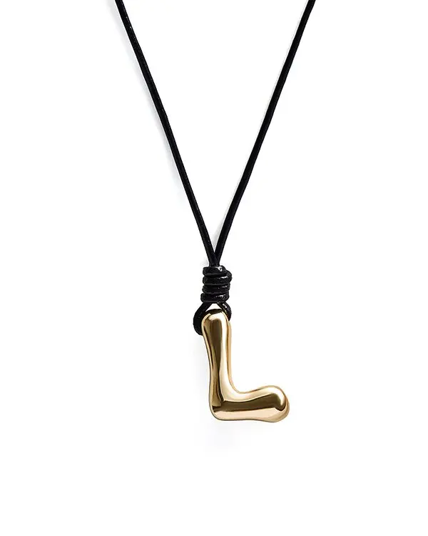 Baublebar Initial Adjustable Cord Pendant Necklace, 32 - Black L