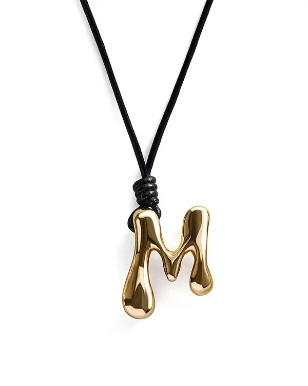 Baublebar Initial Adjustable Cord Pendant Necklace, 32 - Black M