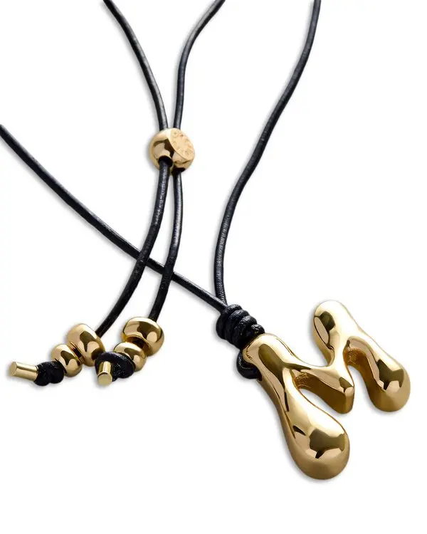 Baublebar Initial Adjustable Cord Pendant Necklace, 32 - Black M