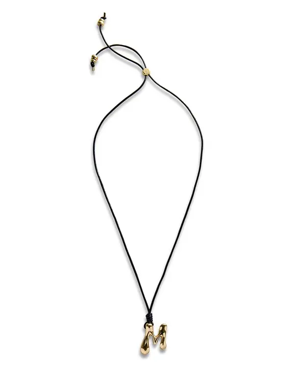 Baublebar Initial Adjustable Cord Pendant Necklace, 32 - Black M