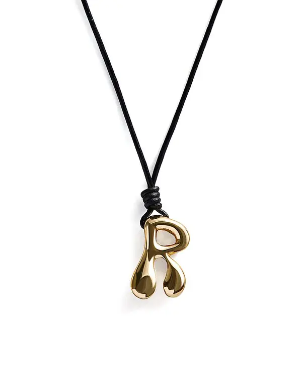 Baublebar Initial Pendant Necklace - Black R