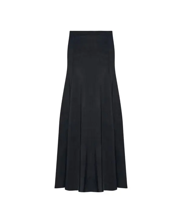 Another Tomorrow Seamed Flare Skirt