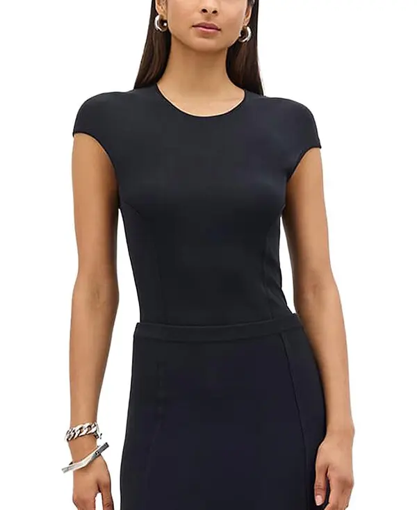 Another Tomorrow Seamed Fitted Top