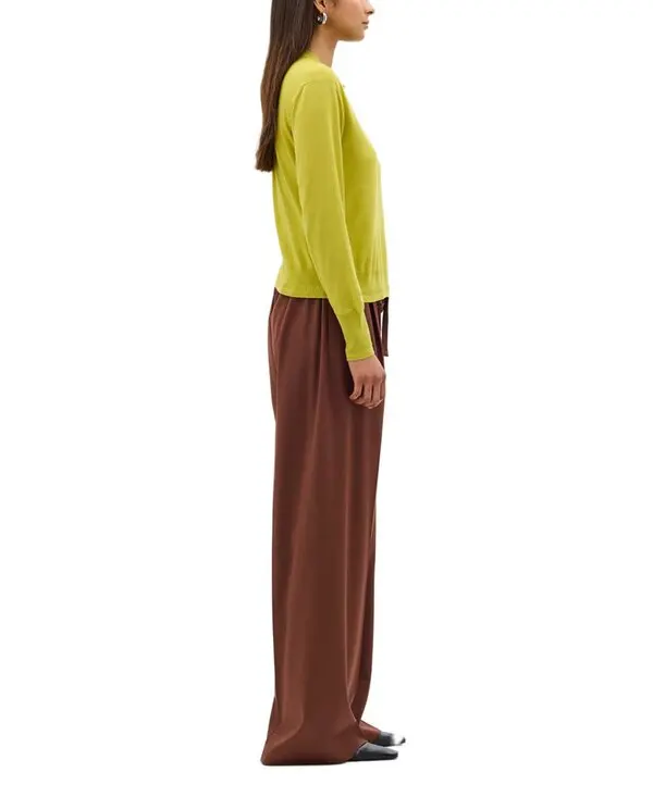 Another Tomorrow Wool Drawcord Pant