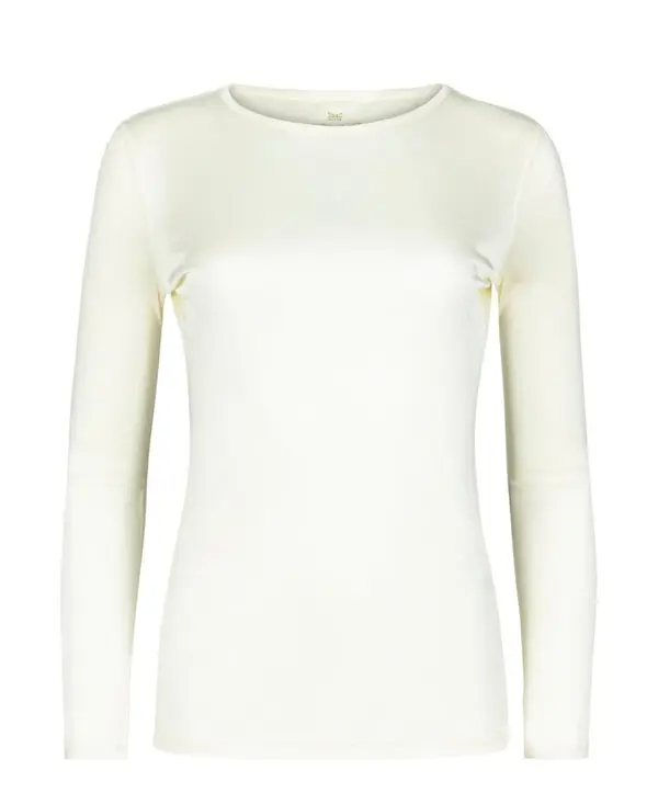 Uwila Warrior Silk Blend Long-sleeve Base Layer Shirt - Cream
