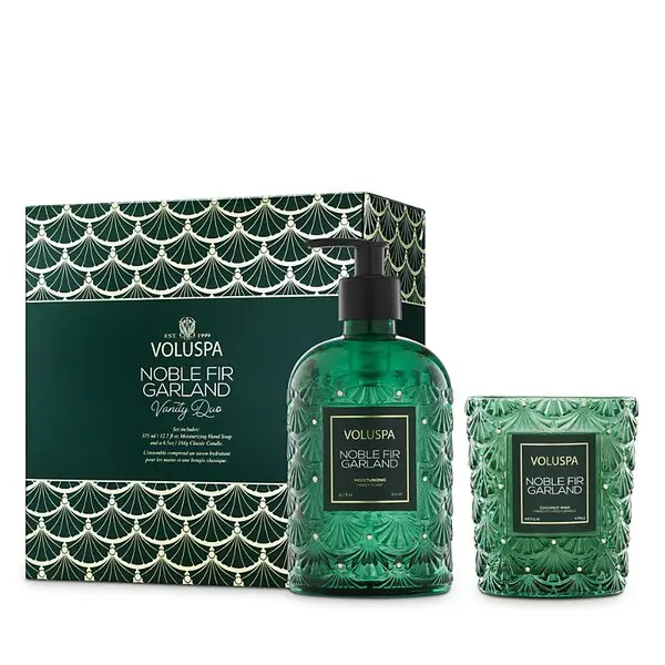 Voluspa Noble Fir Garland Vanity Duo - Green