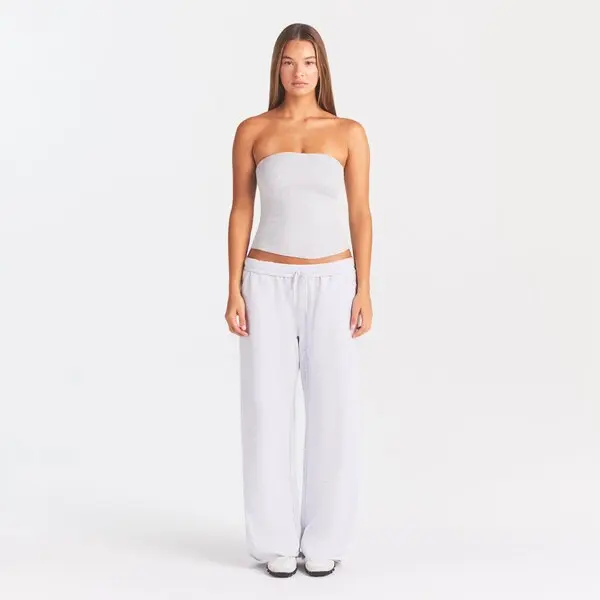 SKIMS Cotton Jersey Tube Top - Light Heather Grey