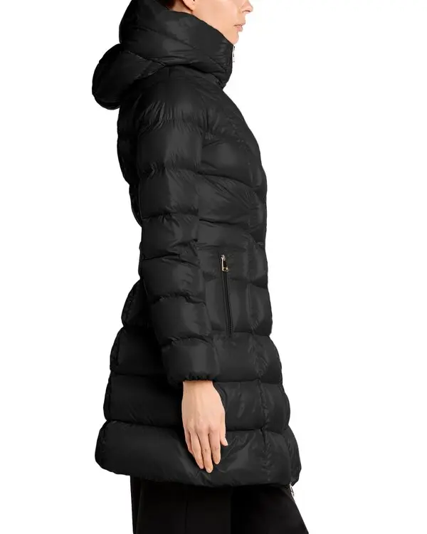 Moncler Marusse Hooded Mid Length Down Jacket - Black