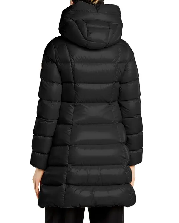Moncler Marusse Hooded Mid Length Down Jacket - Black