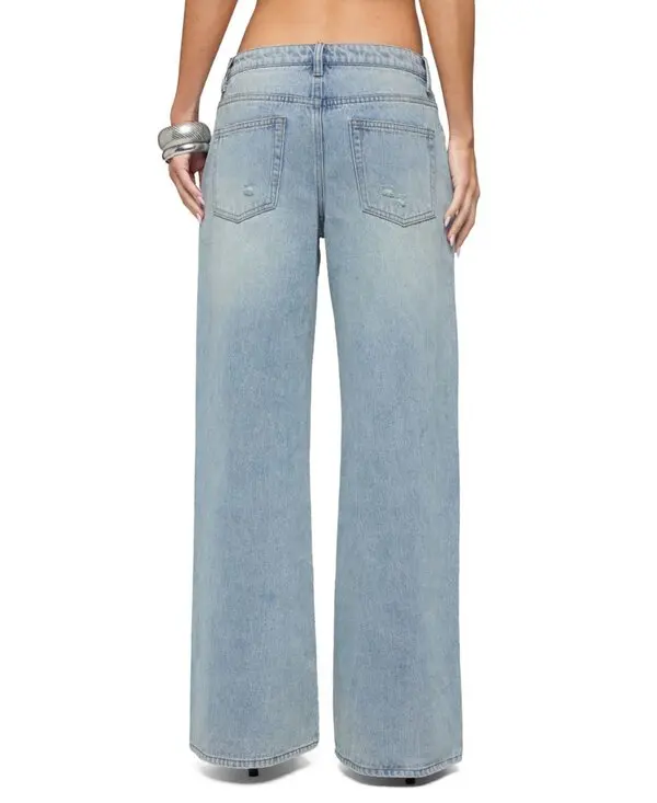 EDIKTED Ellah Low Rise Distressed Baggy Jeans