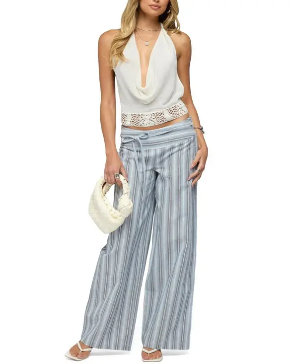 EDIKTED Chera Striped Wide Leg Pants
