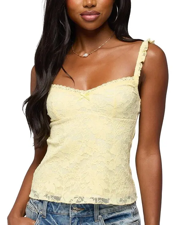 EDIKTED Frankie Lace Babydoll Tank Top