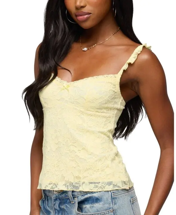 EDIKTED Frankie Lace Babydoll Tank Top