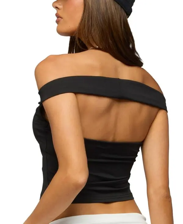 EDIKTED Xavier Off-shoulder Cutout Top