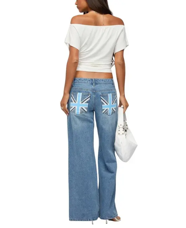 EDIKTED Low Rise Baggy Jeans