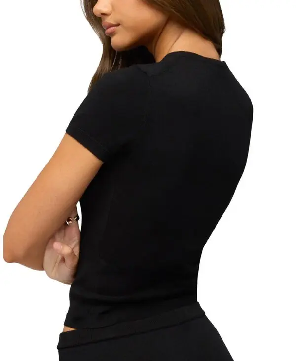 EDIKTED Button Up Knit Top