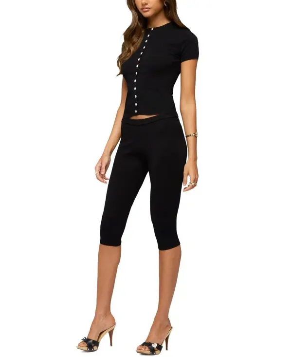 EDIKTED Button Up Knit Top