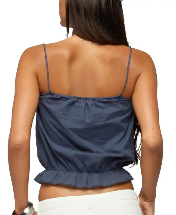 EDIKTED Tohar Keyhole Tie Front Top