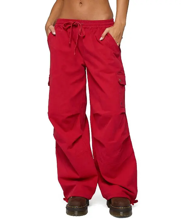 EDIKTED Paskal Twill Baggy Parachute Pants