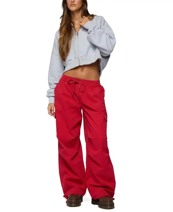 EDIKTED Paskal Twill Baggy Parachute Pants