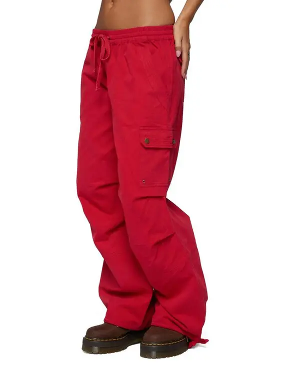 EDIKTED Paskal Twill Baggy Parachute Pants