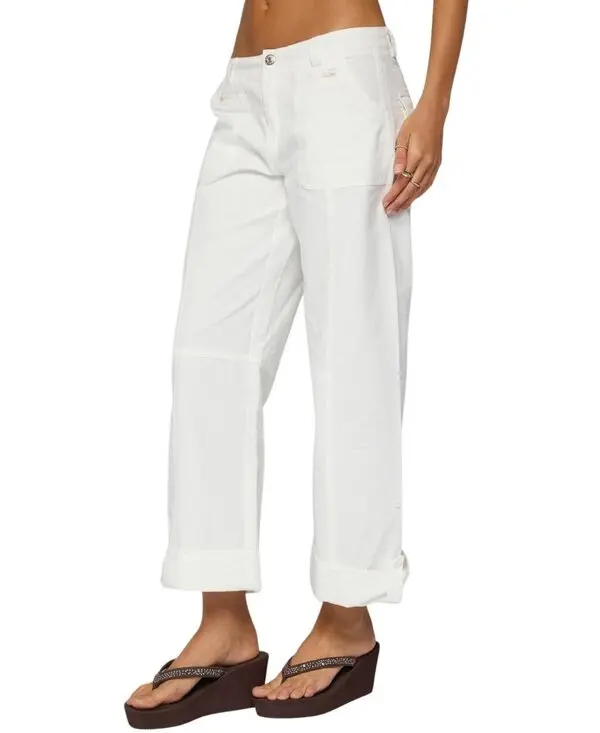 EDIKTED Sheer Cotton Pants