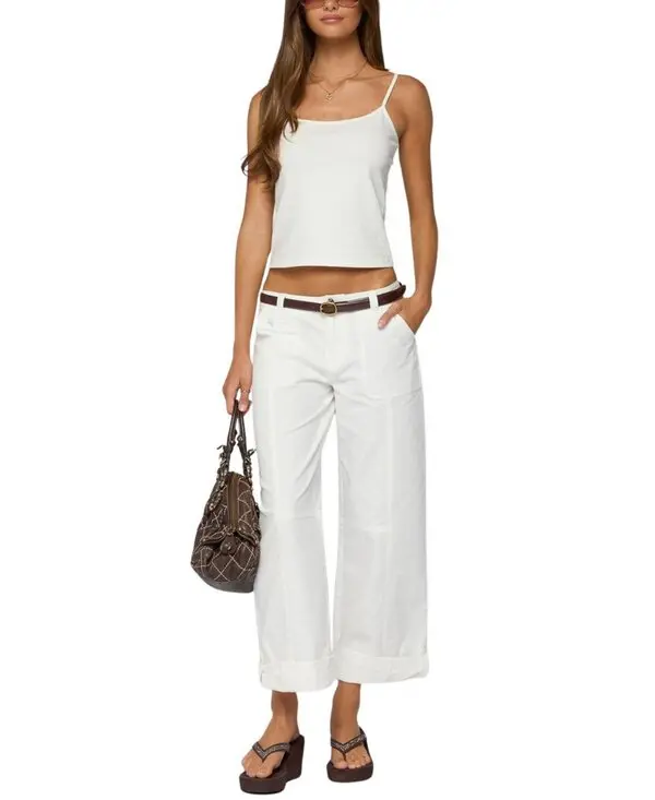 EDIKTED Sheer Cotton Pants