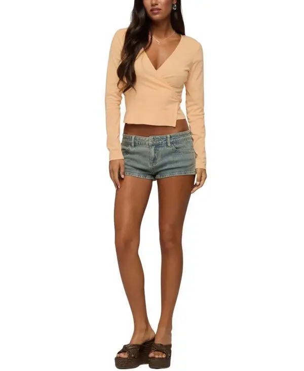 EDIKTED Fonteyn Wrap Top Cotton Blend - Orange