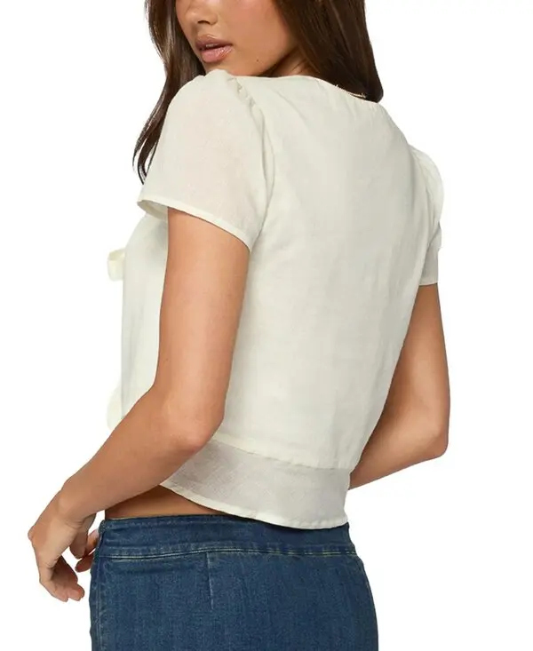 EDIKTED Rhorie Cotton Button Up Top