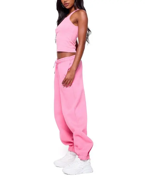 EDIKTED Raely Oversized Sweatpants - Pink
