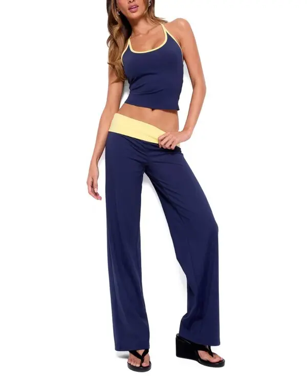 EDIKTED Dayna Contrast Halter Top