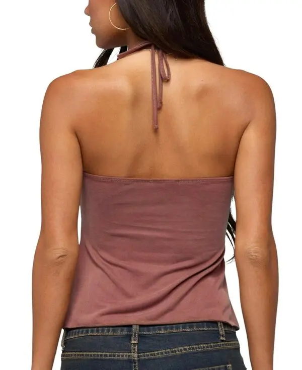 EDIKTED Ivana Studded Halter Top