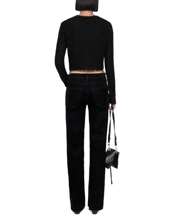 ALLSAINTS Mabel V-neck Cropped Cardigan - Black