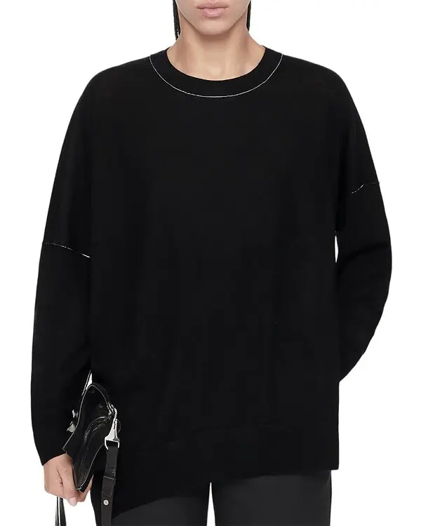 ALLSAINTS Martel Wool Crewneck Sweater - Black