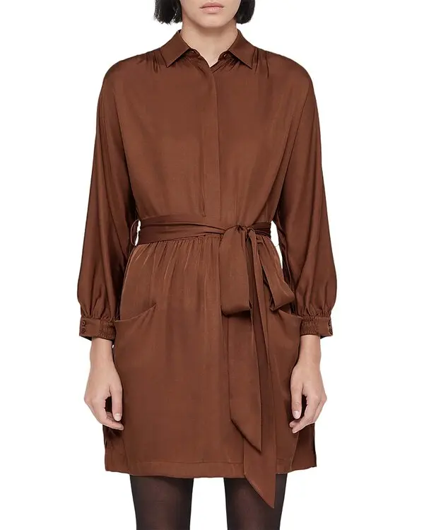 ALLSAINTS Noora Belted Shirt Dress
