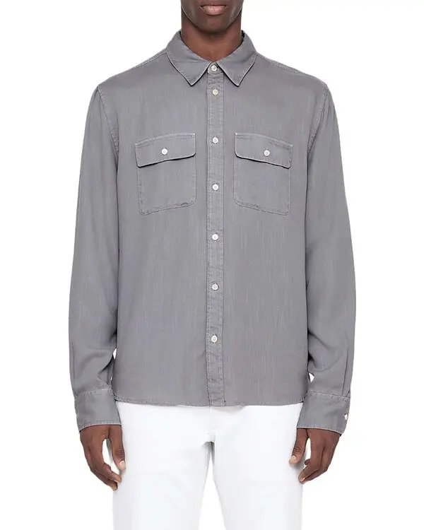 ALLSAINTS Bond Long Sleeve Shirt - Cloud Grey