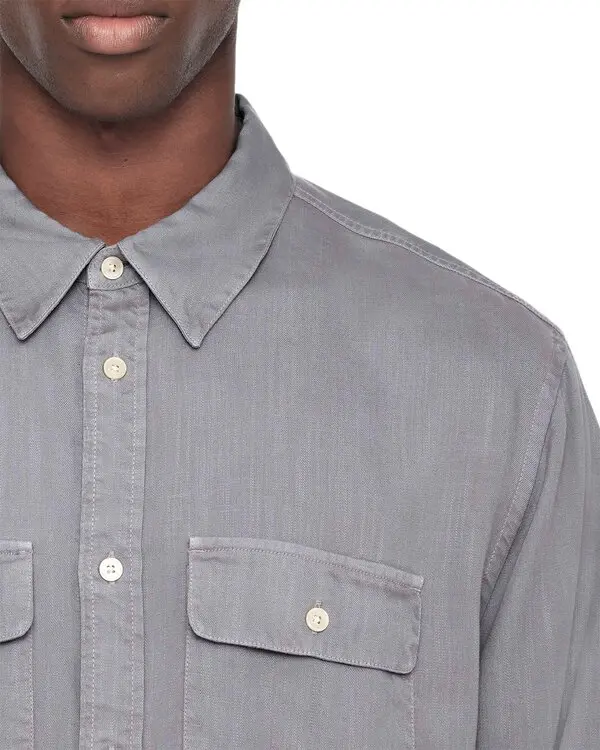 ALLSAINTS Bond Long Sleeve Shirt - Cloud Grey